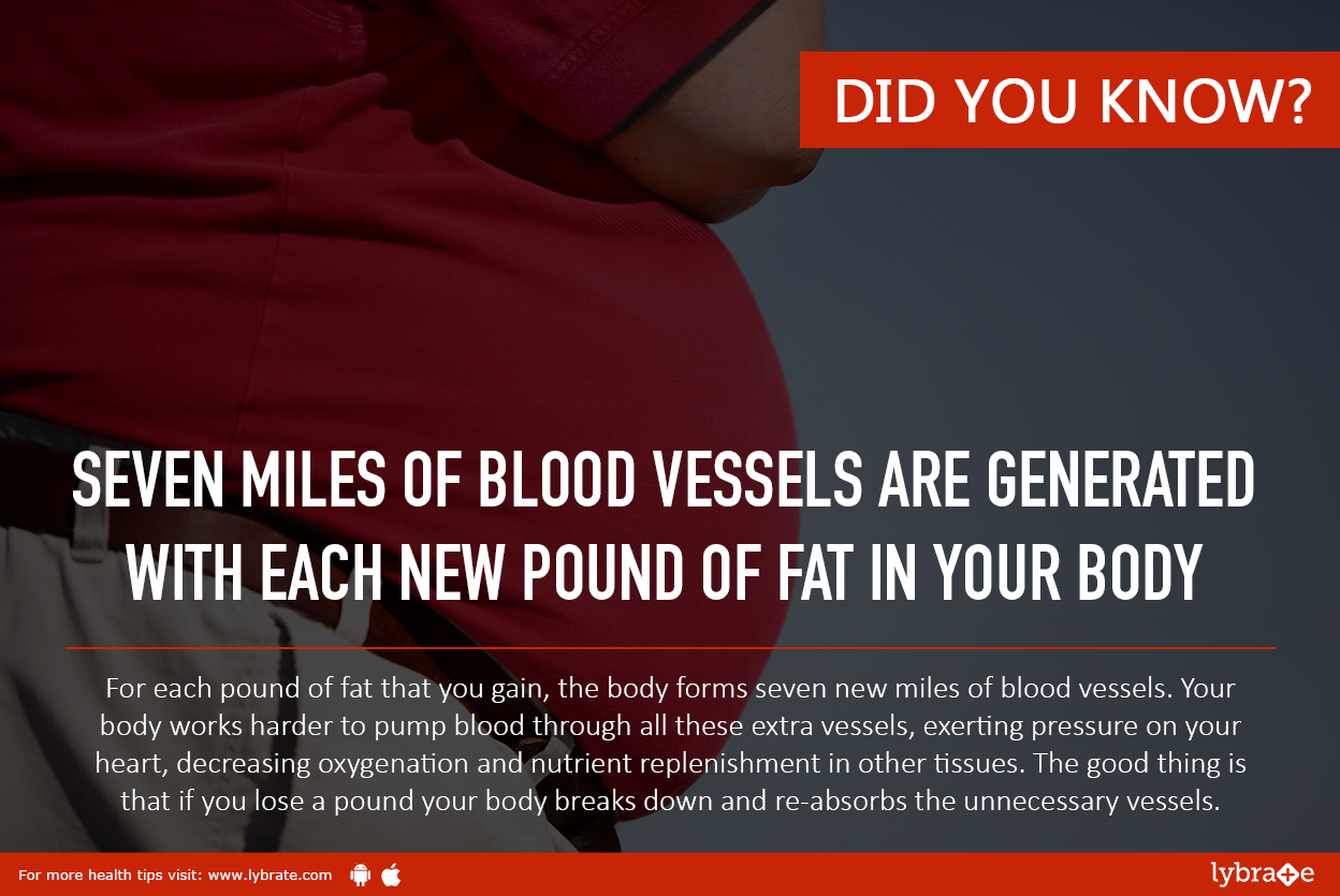 Super Fact of the Day: Seven miles of blood vessels are generated with ...